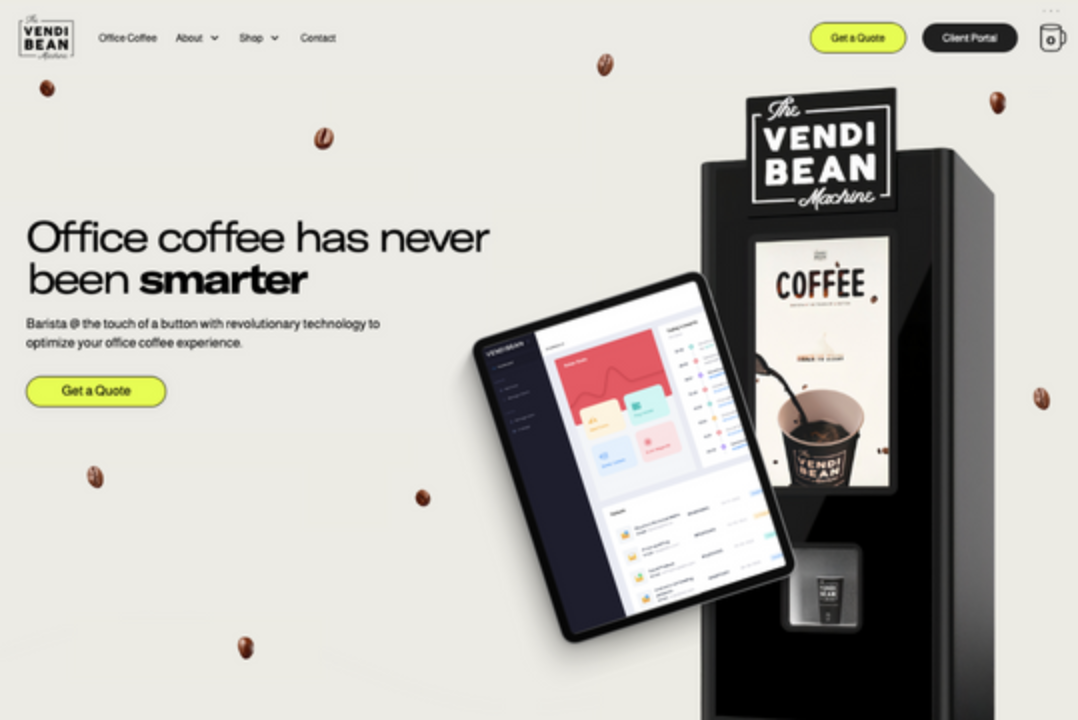 VendiBean Refresh - Webflow